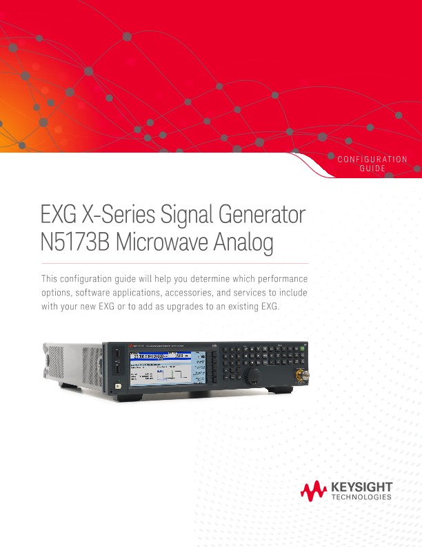 EXG X-Series Signal Generator N5173B Microwave Analog PDF Asset Page | Keysight